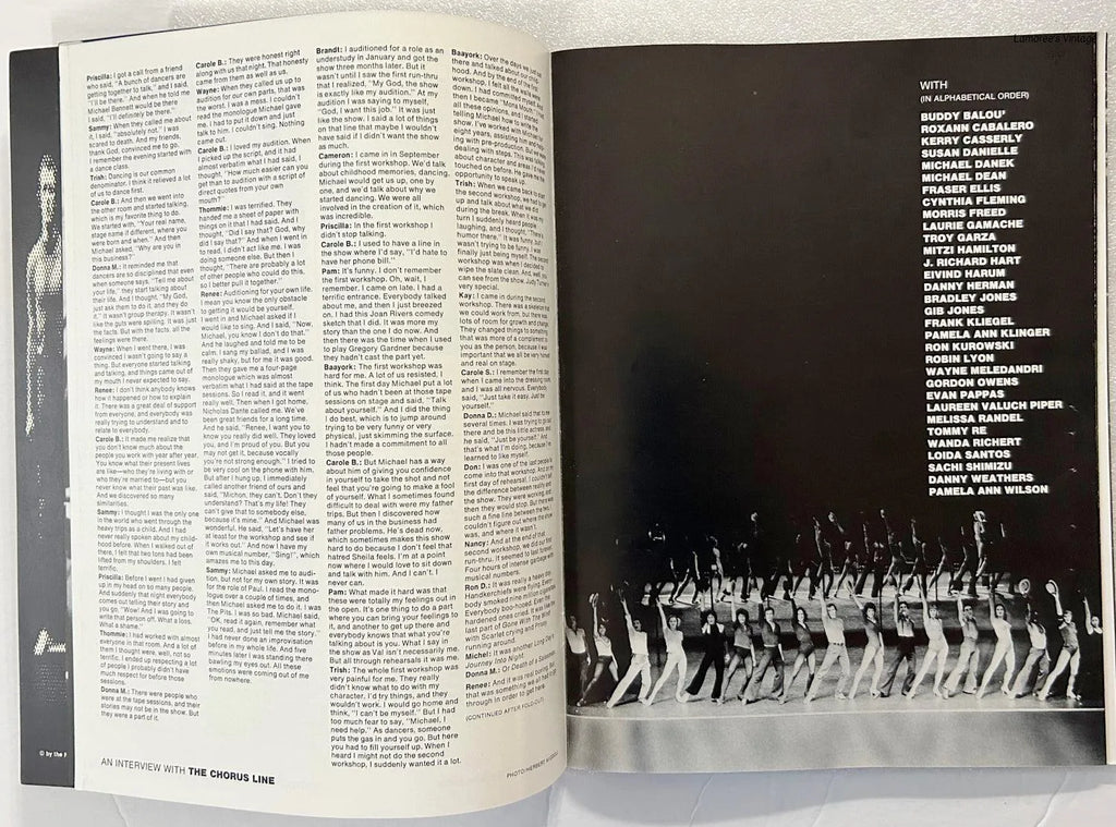 Chorus Line Quotes A Chorus Line Facing AWAY From The Mirror" Baby